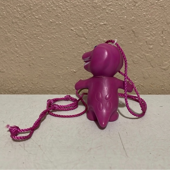 Toys | Vintage 9s Barney Mini Action Figure Purple Necklace 3 Pvc ...